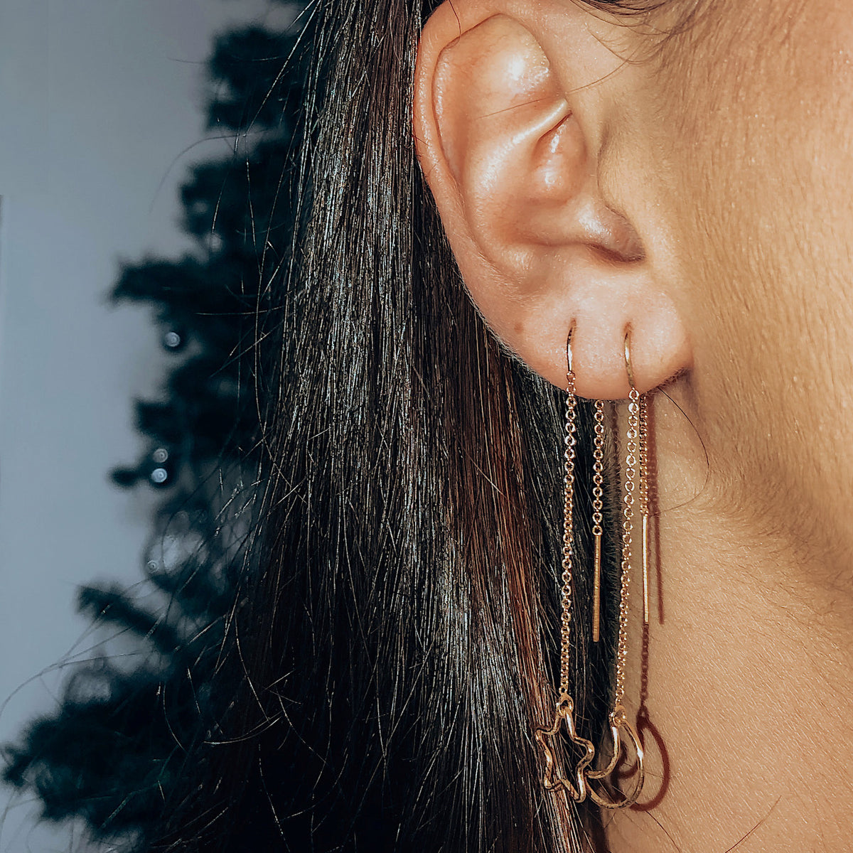 Celestial Threader Earrings – J&CO Jewellery