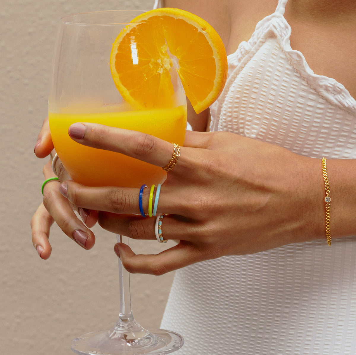 Anneau d'empileur vert primrose – J&CO Jewellery