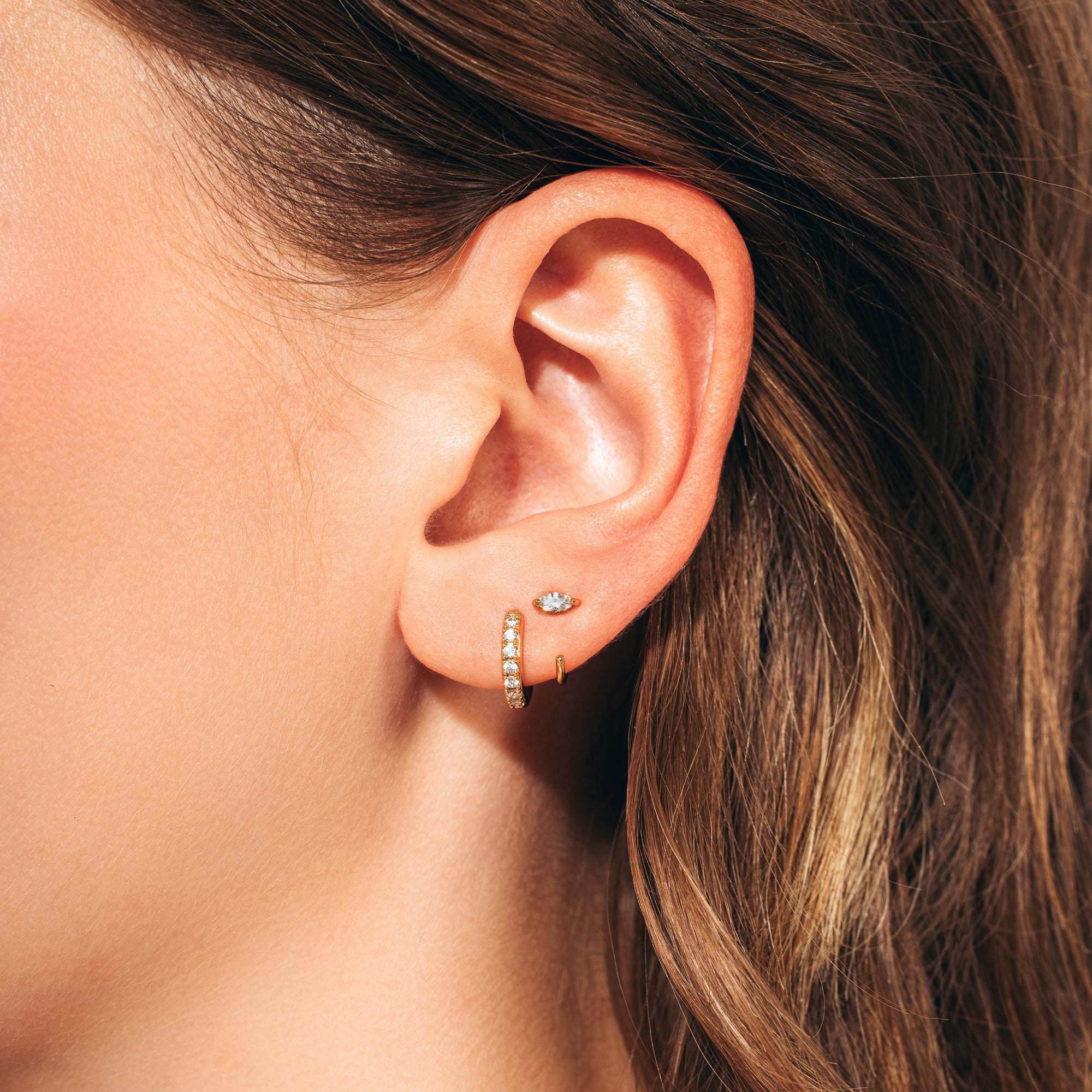 Sparkly huggie earrings store