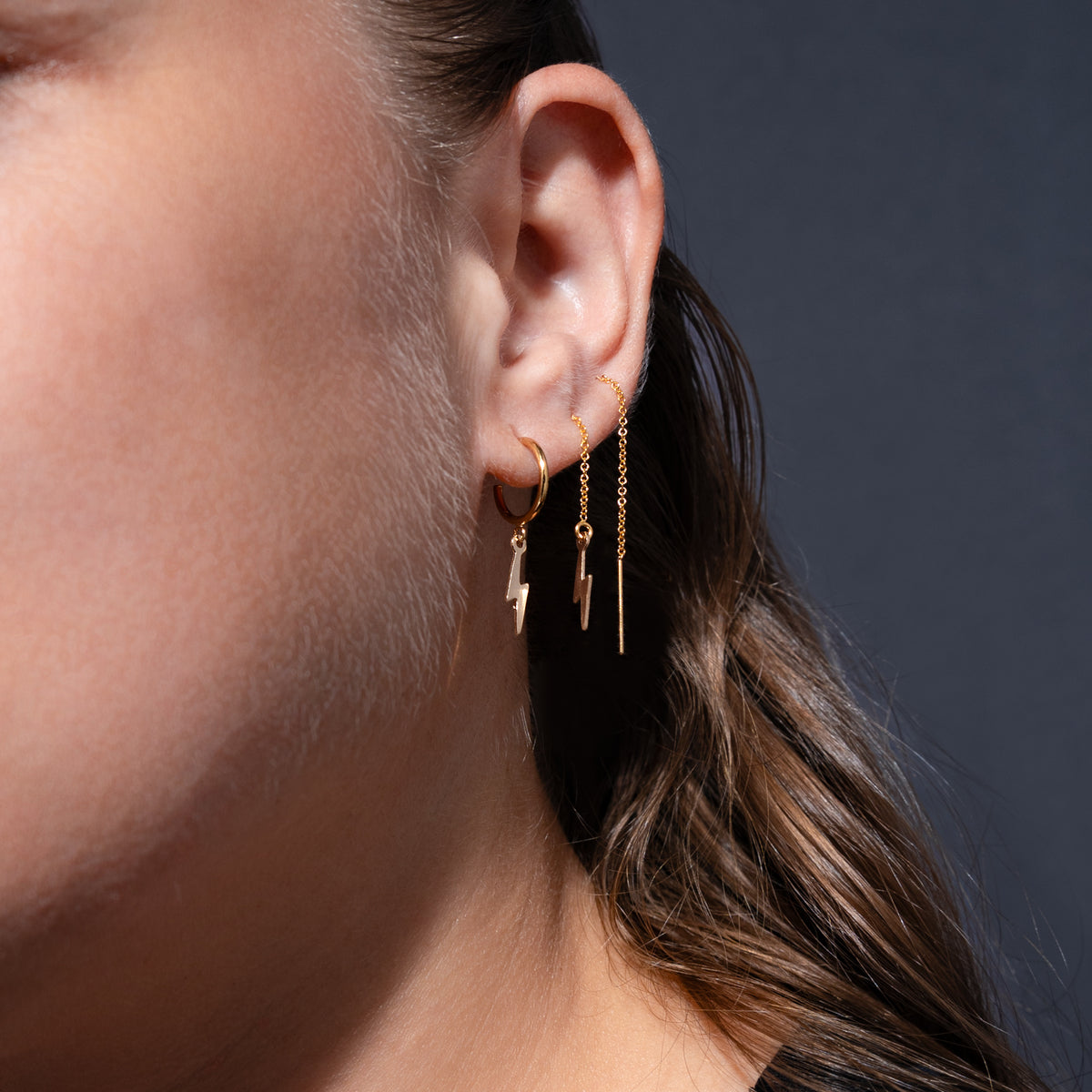 Lighting Bolt Hoop Earrings – J&CO Jewellery