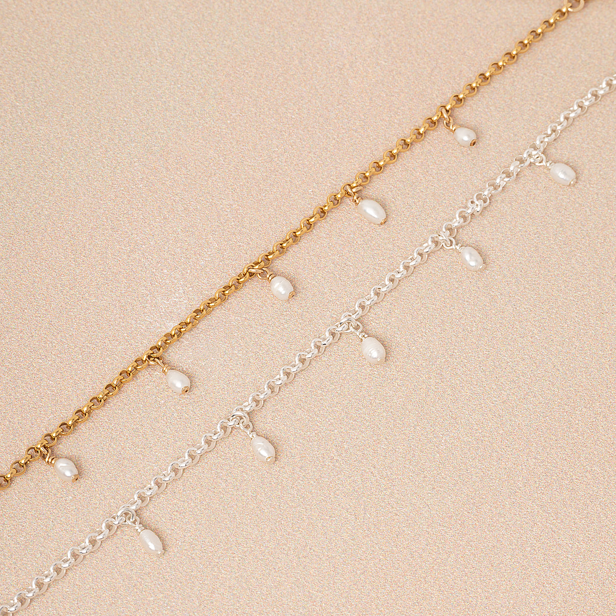 Tiny Pearly Rolo Chain Bracelet – J&CO Jewellery
