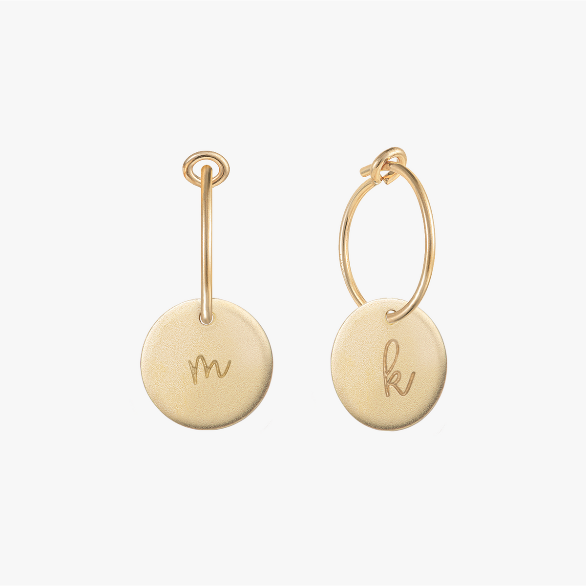 Personalised Disc Hoop Earrings – J&CO Jewellery