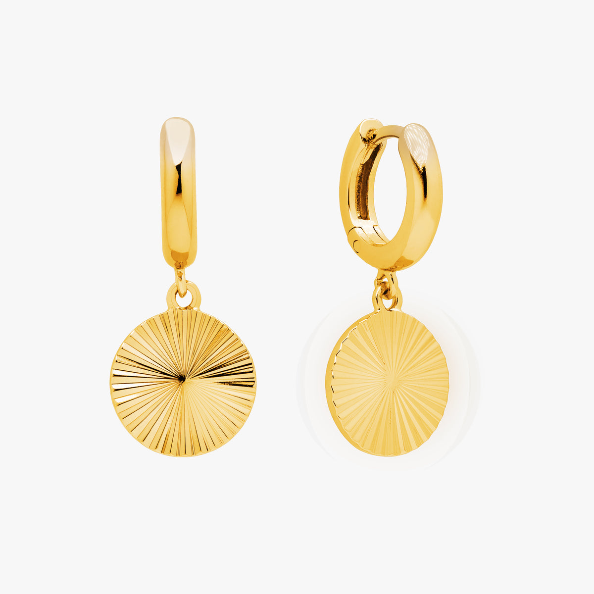Sunbeam Disc Hoop Earrings – J&CO Jewellery