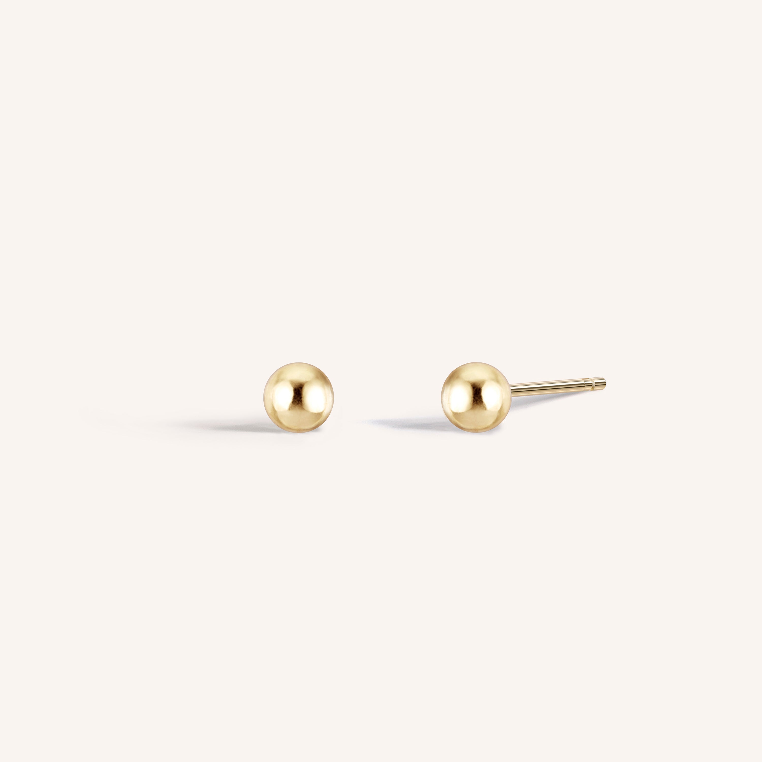 3mm 14k gold stud earrings store