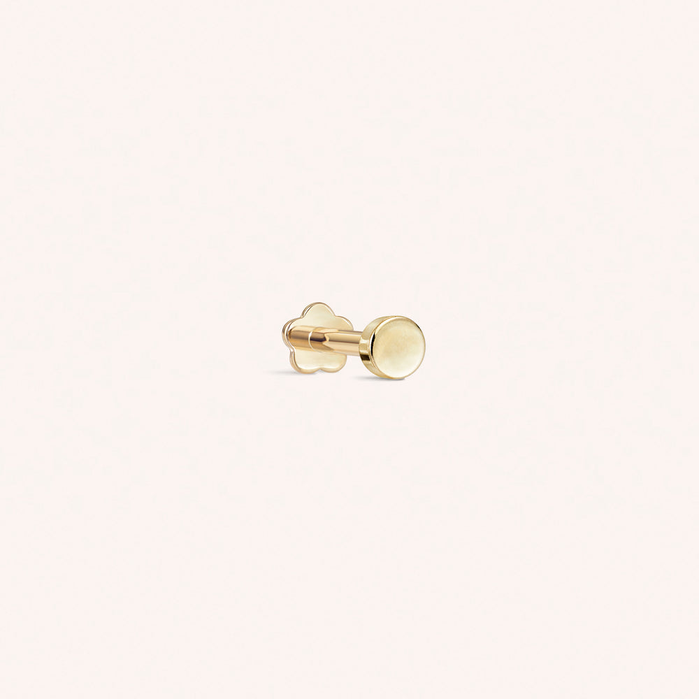 14K Solid Gold Flatback Earrings (Labret) | J&CO Jewellery