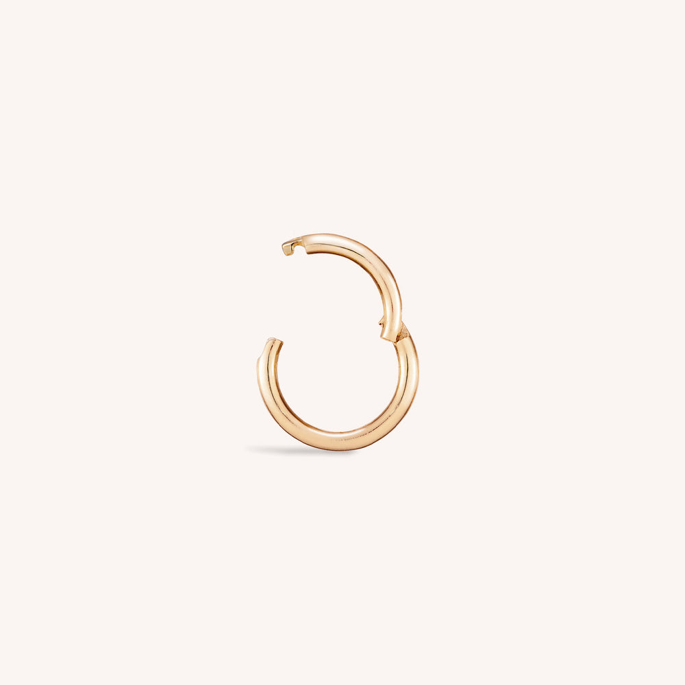 14K Solid Gold Baby Clicker Hoop 6mm – J&CO Jewellery