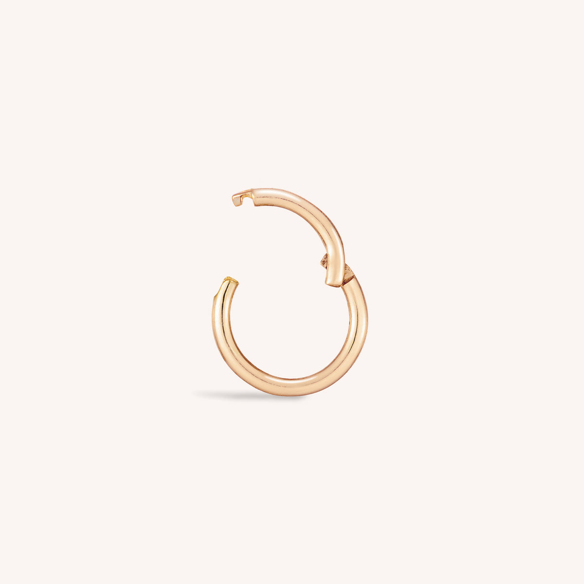 14K Solid Gold Mini Clicker Hoop 7mm – J&CO Jewellery