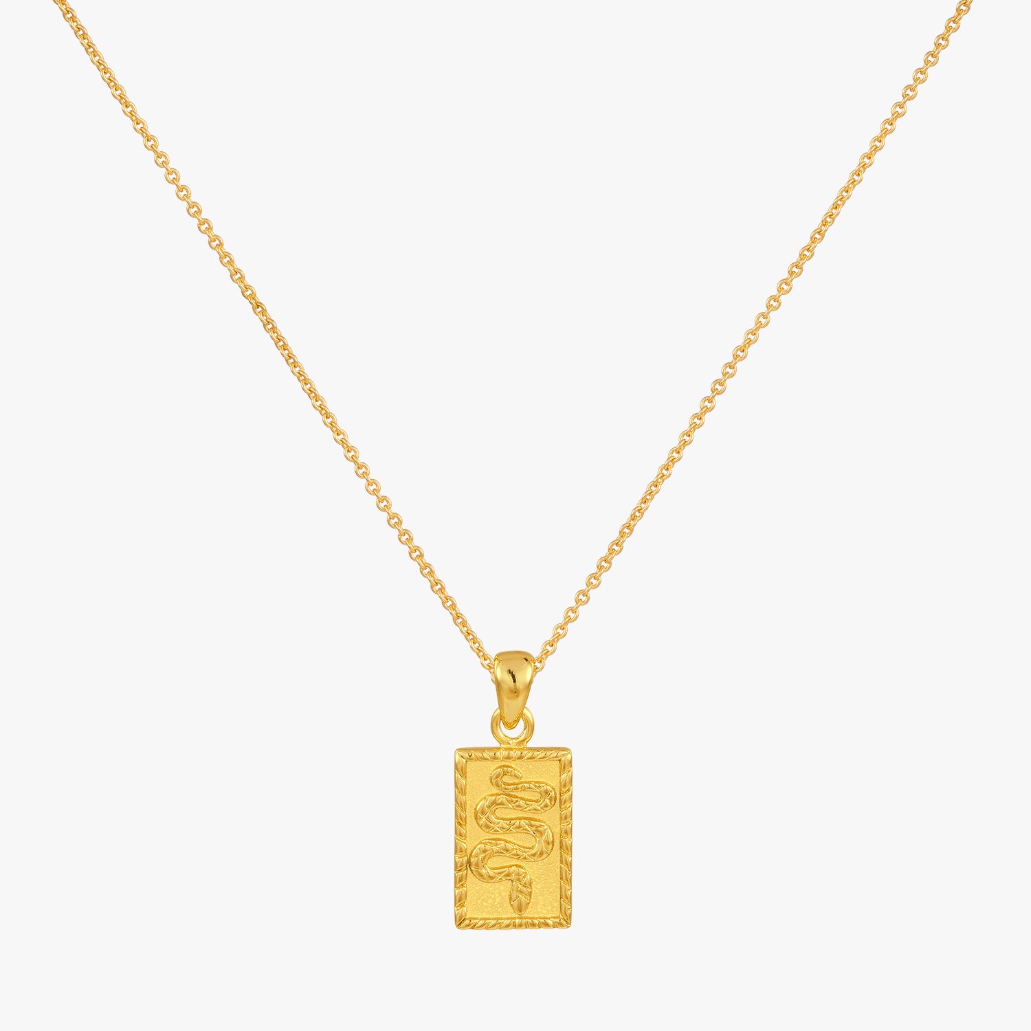 Square Snake Charm Necklace J CO Jewellery