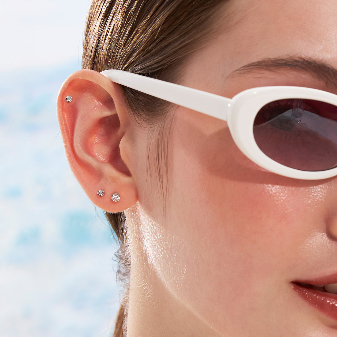 Flatback Earrings (Labret Piercing) | J&CO Jewellery