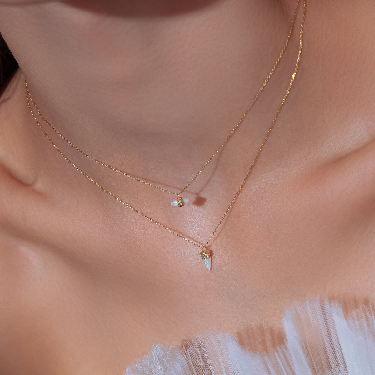 Collier en diamant marquise en opale en or solide 14K – J&CO Jewellery