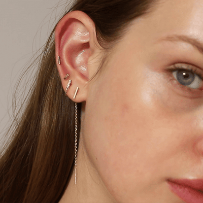 Threader Earrings - Dainty threader chain earrings | J&CO Jewellery