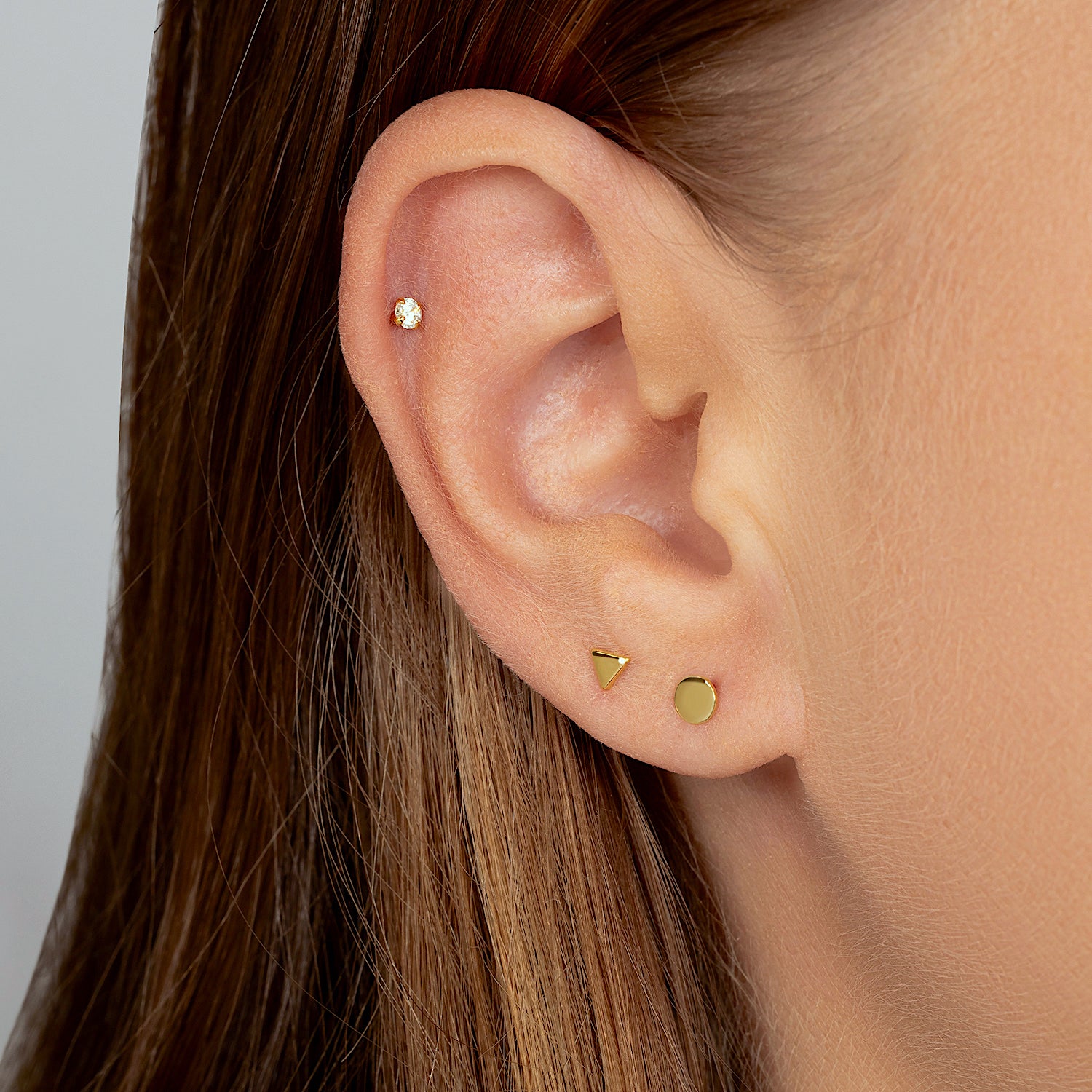 JCO Jewellery 03 Classic Mini Disc Stud Earrings Rose Gold