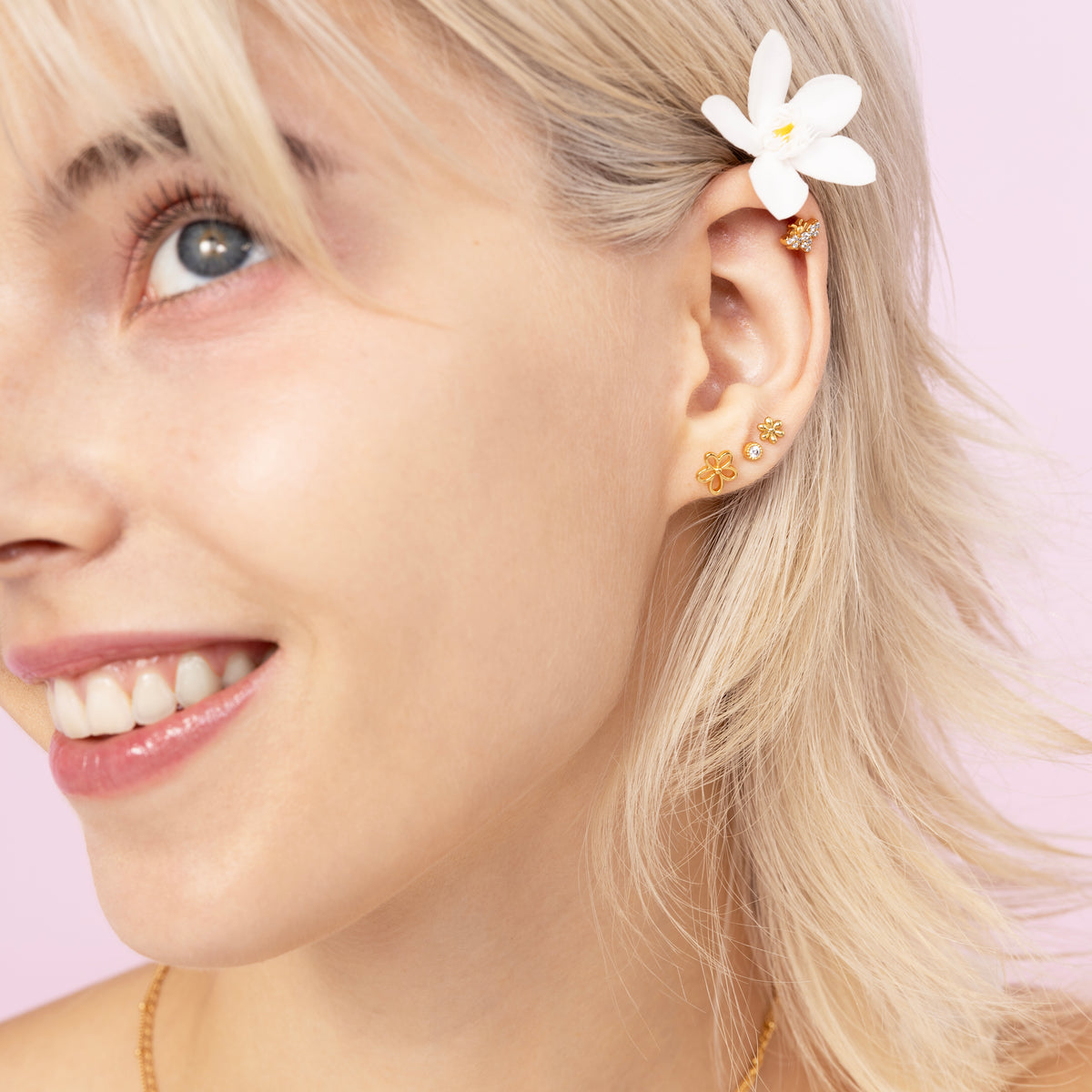 Dainty Bloom Flatback Earring – J&CO Jewellery