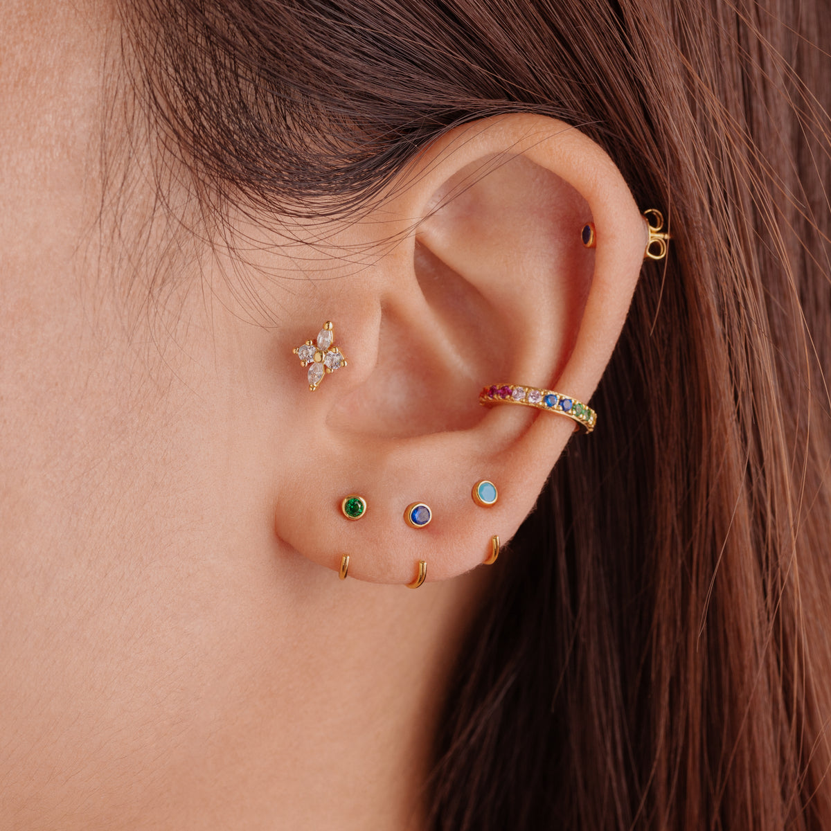 Rainbow Pave Ear Cuff – J&CO Jewellery