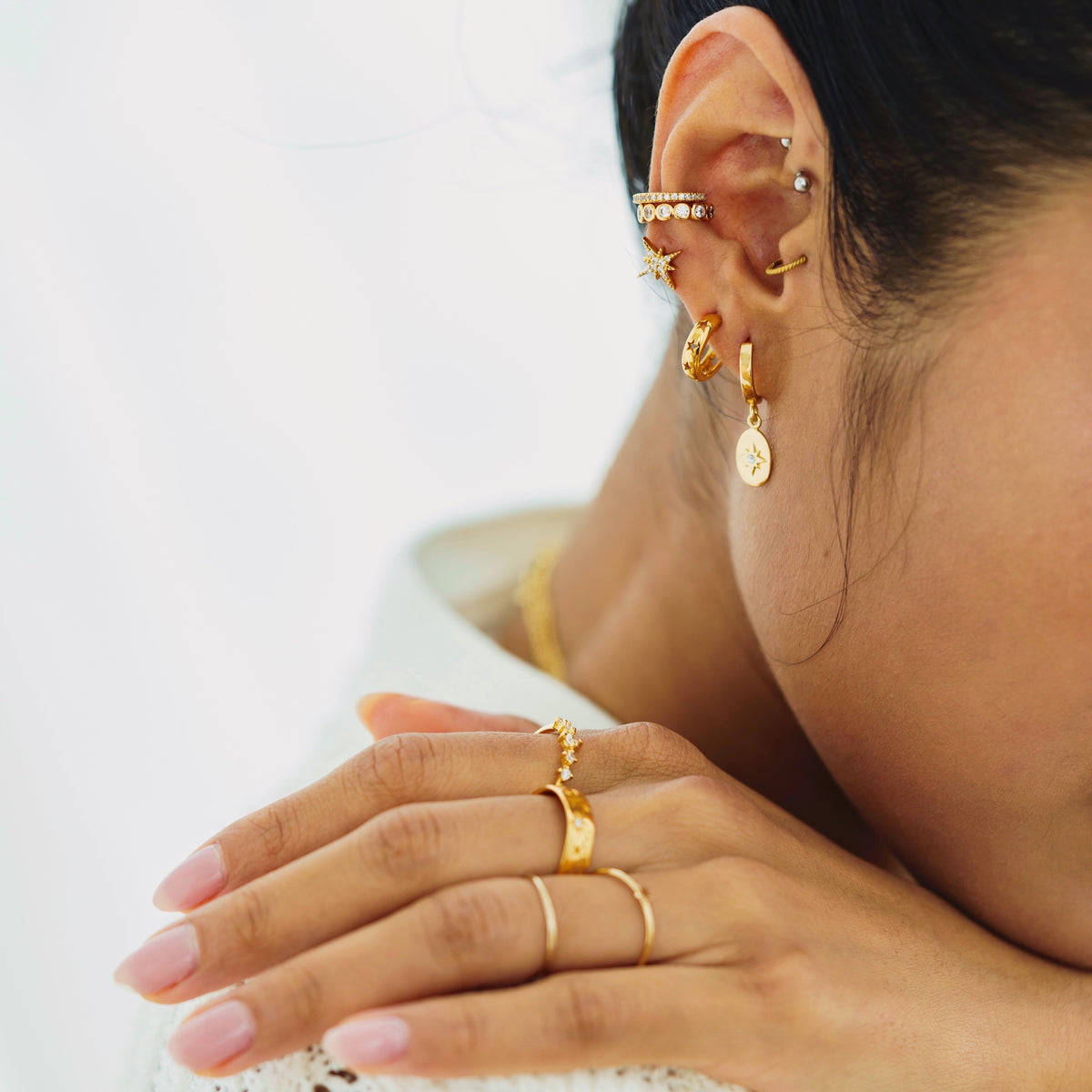 Twinkle Starry Hoop Earrings – J&CO Jewellery