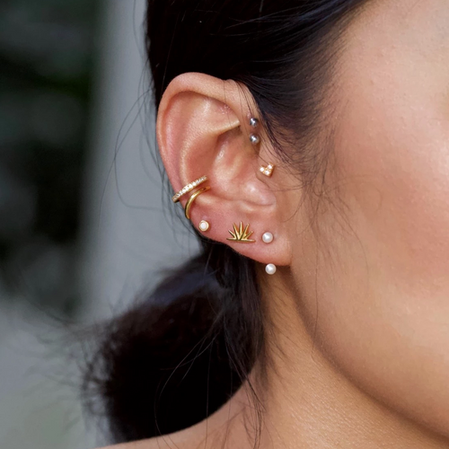 Double Ear Piercing Pearls