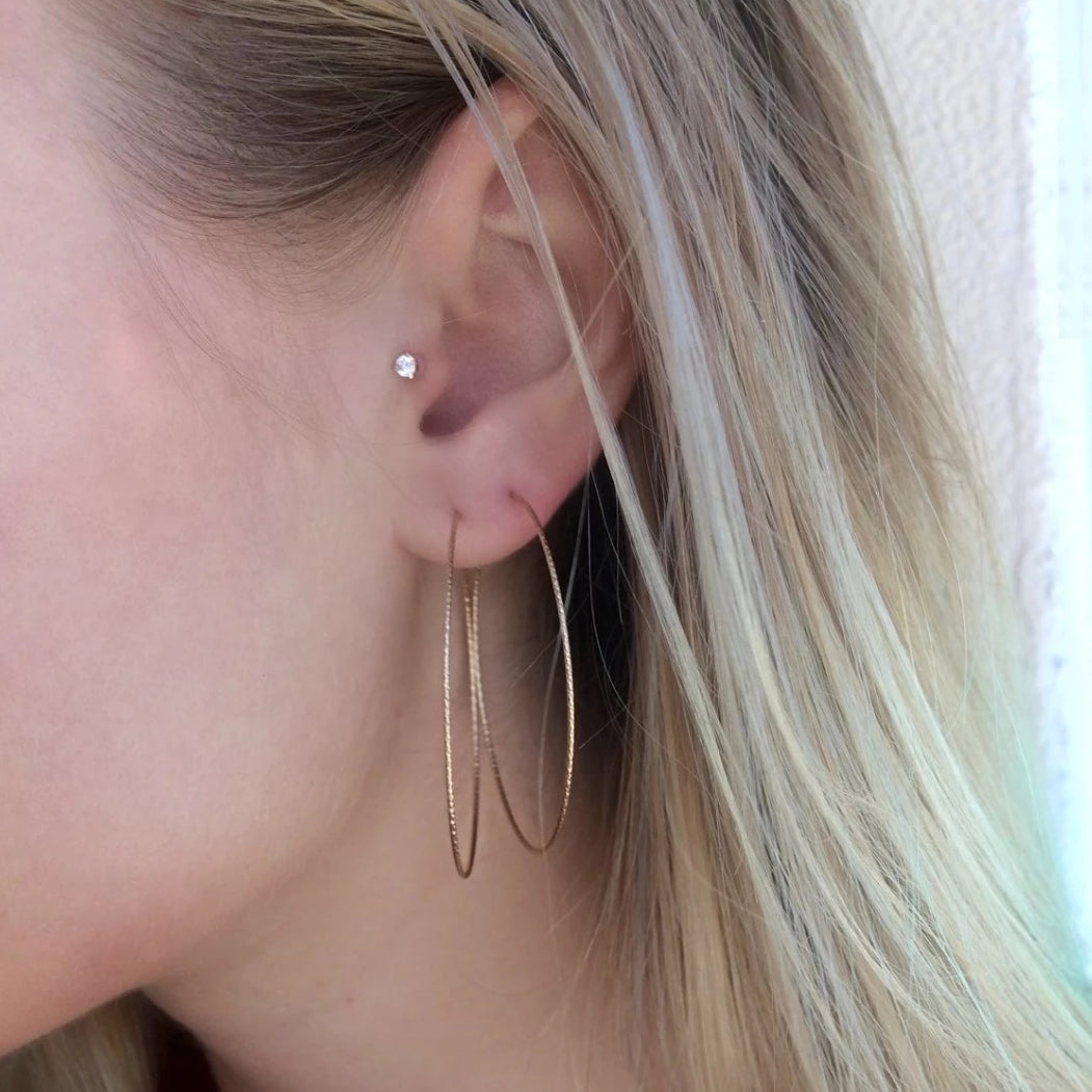 Sparkle Sleek Big Hoop Earrings J CO Jewellery